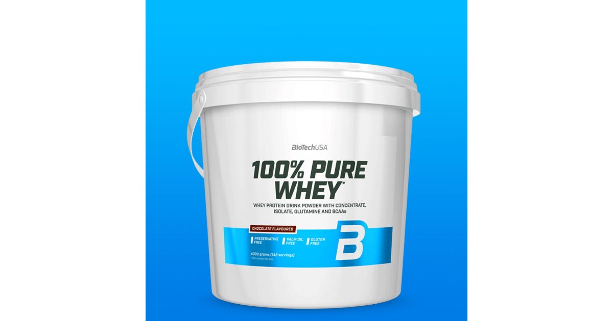 BioTech USA - 100% PURE WHEY - PROTEIN DRINK POWDER - 4000 G (4 KG ...