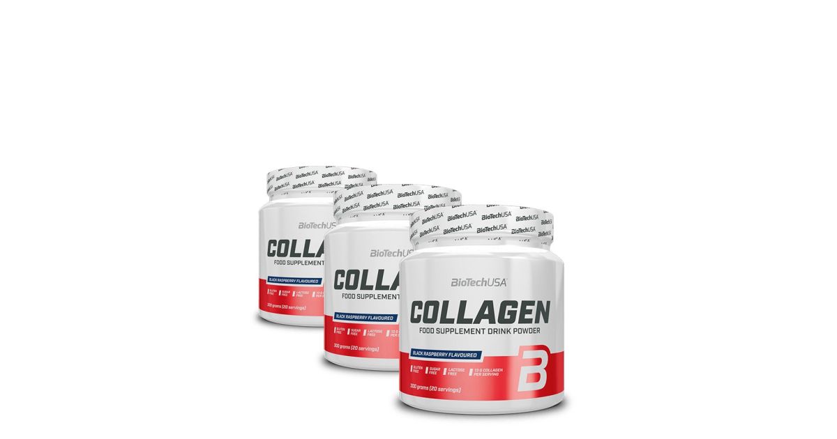 BioTech USA - COLLAGEN POWDER - KOLLAGÉN ITALPOR CSOMAG - 3 x 300 G ...