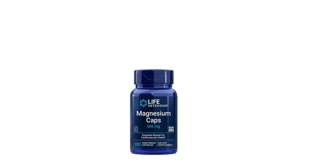 LIFE EXTENSION - MAGNESIUM CAPS 500 MG - 4 FORMS OF MAGNESIUM - 100 ...