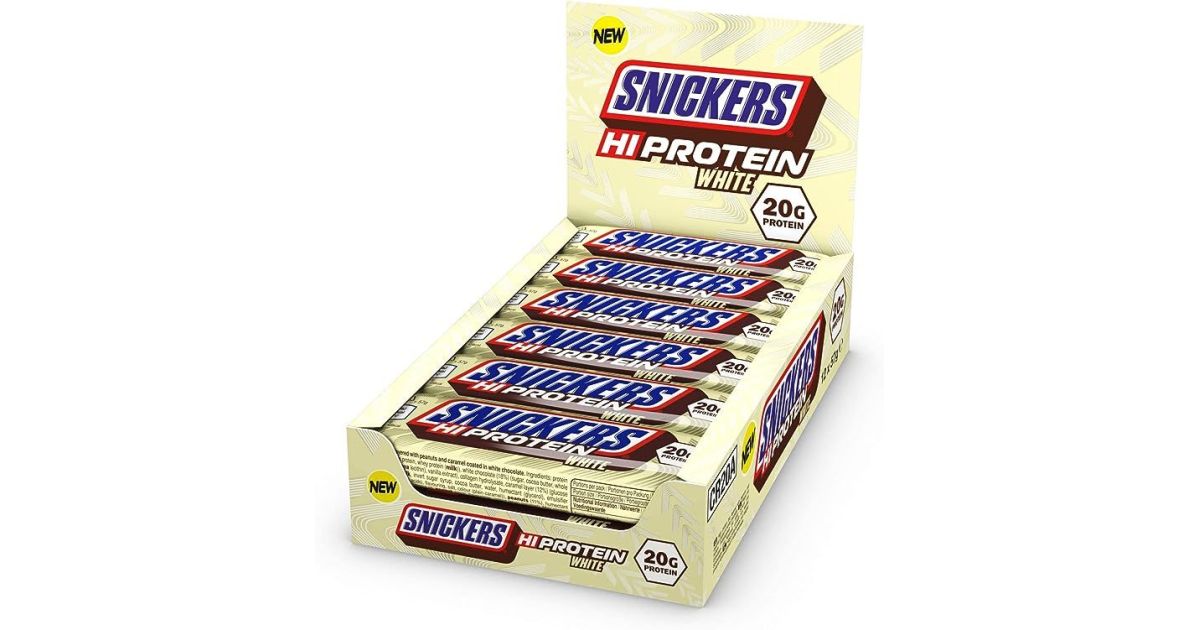 SNICKERS - WHITE LOW SUGAR HIGH PROTEIN BAR - FEHÉRJESZELET - 12X57G - gymstore.hu | Fitness és ...