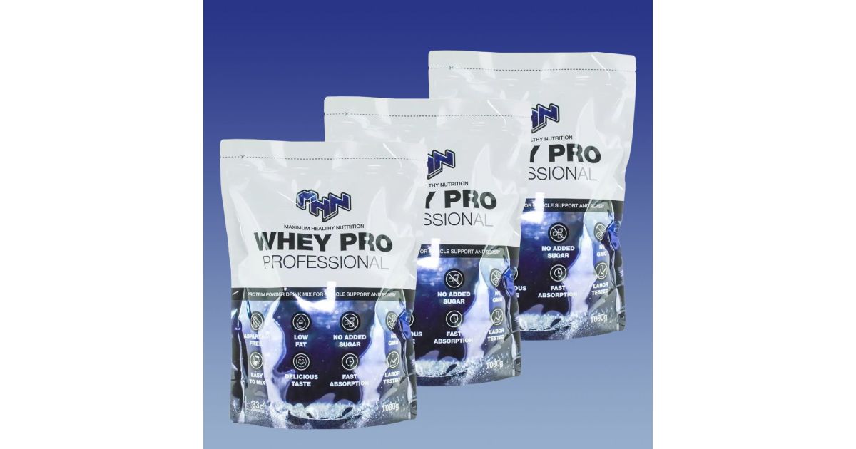 MHN SPORT SUPPLEMENTS - WHEY PRO PROFESSIONAL - 3 x 1000 G - gymstore ...
