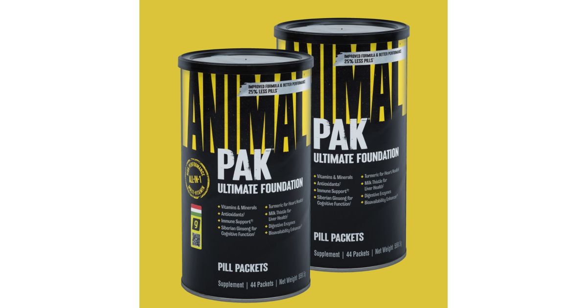 UNIVERSAL - ANIMAL PAK IMPROVED FORMULA - ULTIMATE FOUNDATION - 2 x 44 ...