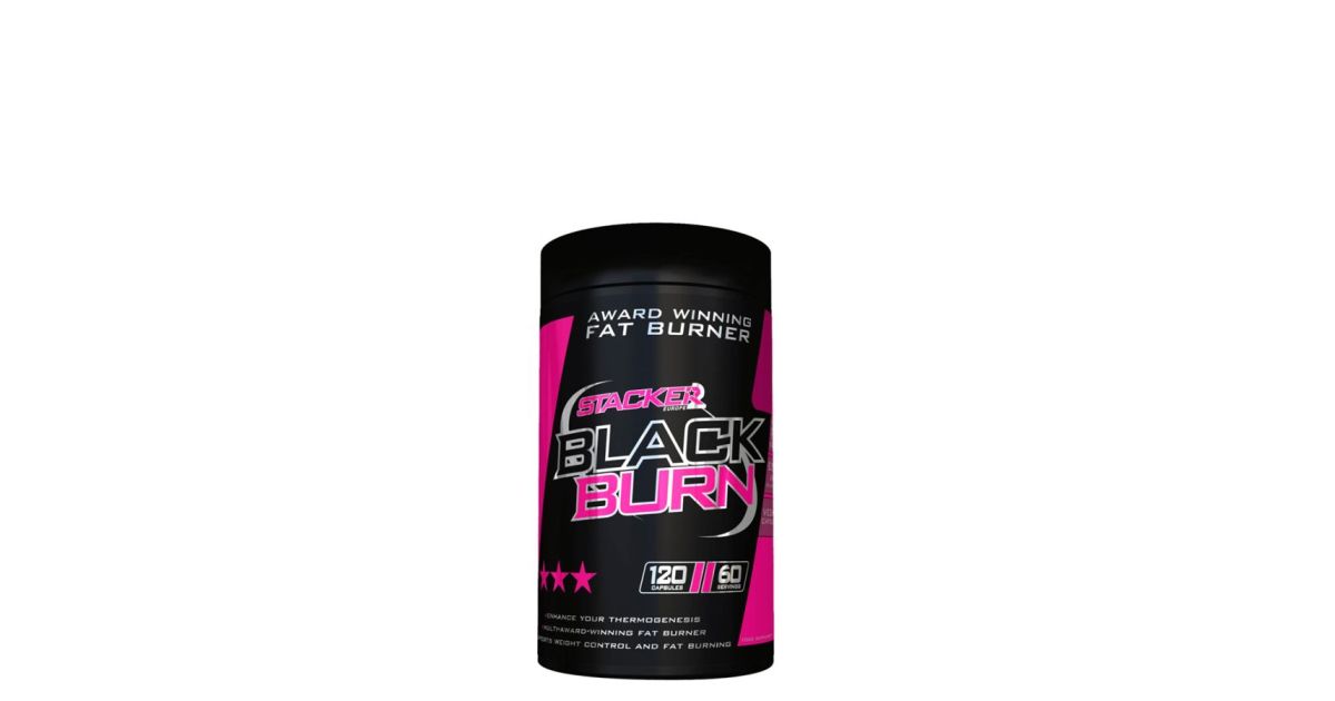 STACKER2 - BLACK BURN CAPS - MULTI-AWARD WINNING FAT BURNER - 120 ...