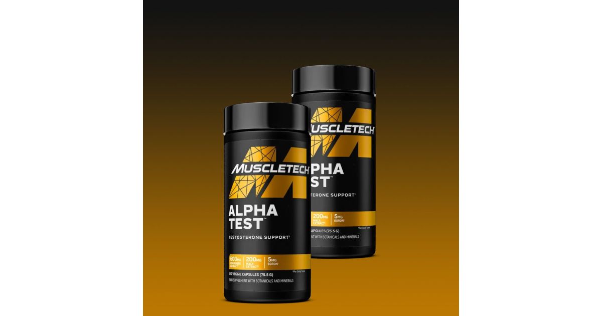MUSCLETECH - ALPHA TEST - MAXIMUM STRENGTH TESTOSTERONE BOOSTER - 2 x ...